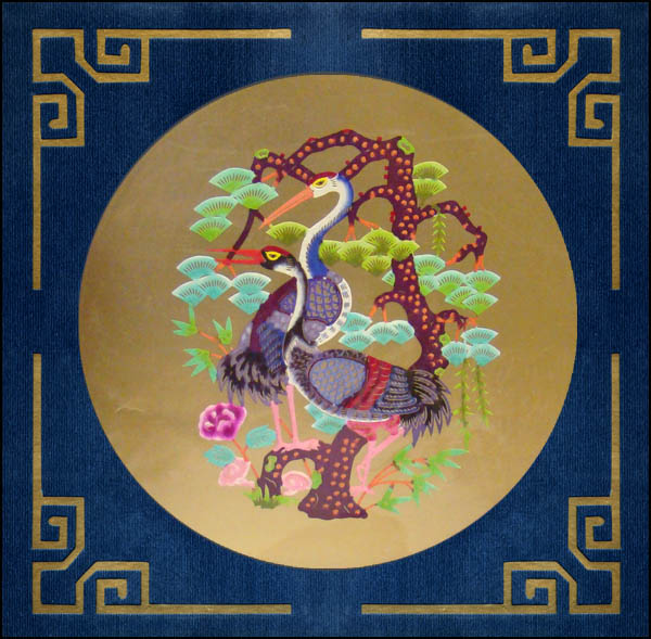 Chinese Paper Cuts - Cranes & Pine Tree, Chinese Crane Symbols
