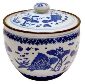 Chinese Porcelain Jar - Fish & Lotus, Asian Pottery, Decorative Chinese ...