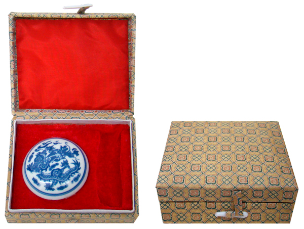Chinese Red Ink Pad with Box, Oriental Inkpad