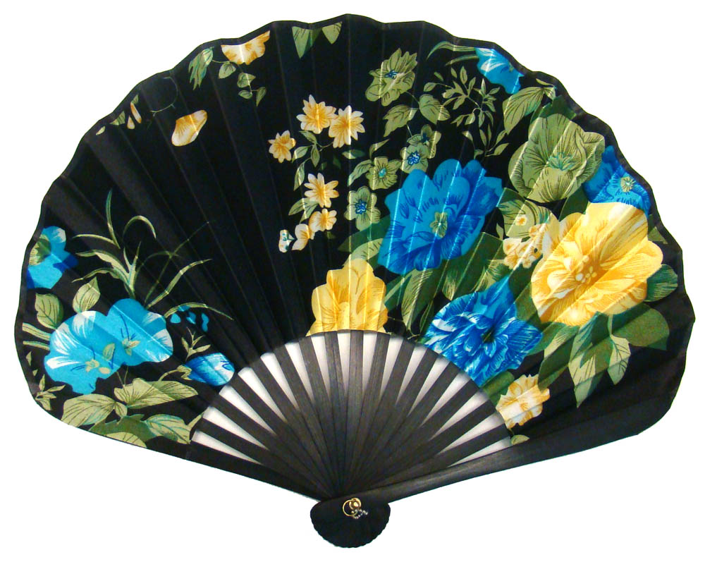 Chinese Hand Fan - Flowers, Chinese Hand Fan, Chinese Bamboo Fans