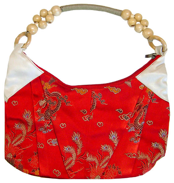Chinese Silk Handbag - Dragon & Phoenix, Oriental Purses, Asian Bags
