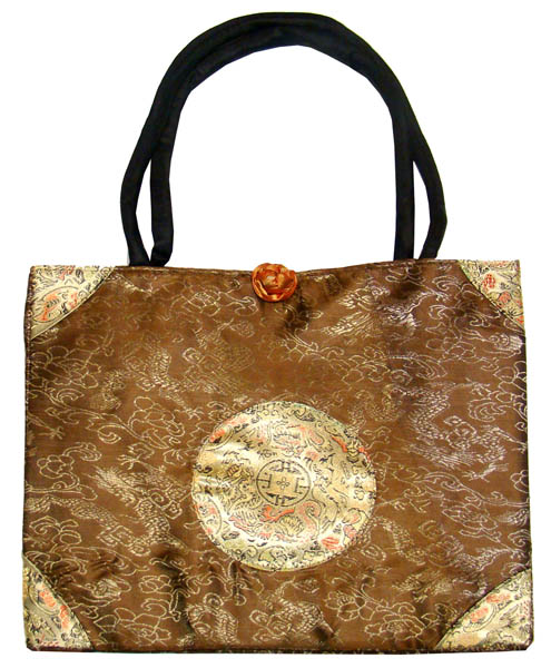 Chinese Silk Handbag - Dragons #105