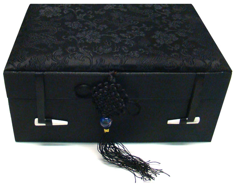 Large Chinese Jewelry Box - Dragon, Asian Silk Boxes
