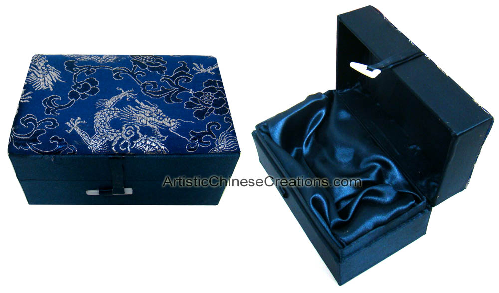 Chinese Silk Jewelry Box - Dragons, Oriental Jewelry Boxes, Asian ...