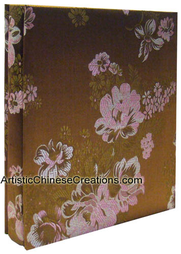 Chinese Silk Photo Album - Flowers, Oriental Silk Photo Albums, Asian Gifts
