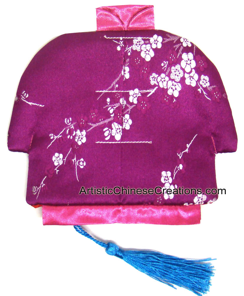 Chinese Jacket Silk Purse - Plum Blossom, Chinese Silk Purses, Chinese ...
