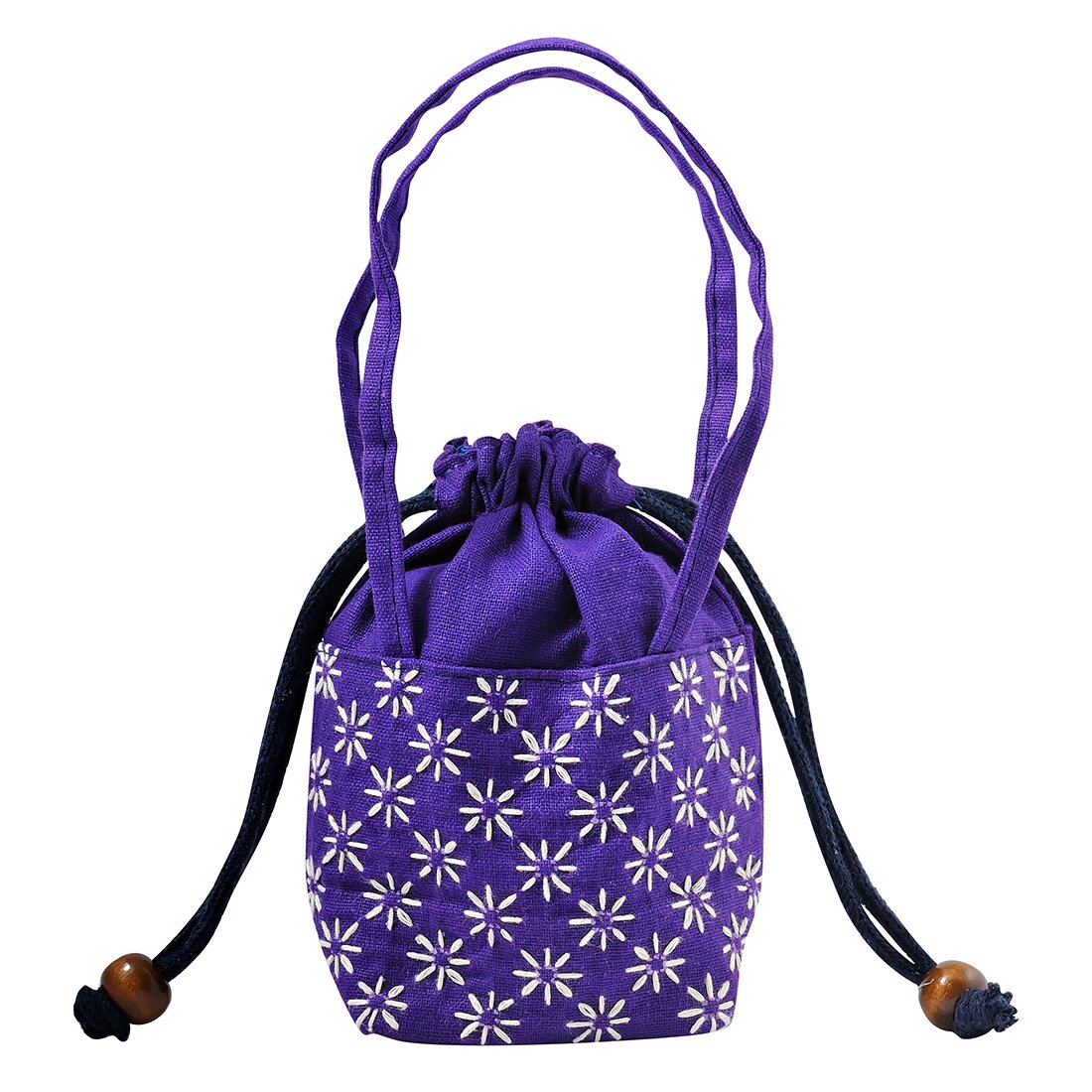 Chinese Embroidered Drawstring Purse - Purple, Chinese Silk Wallet ...