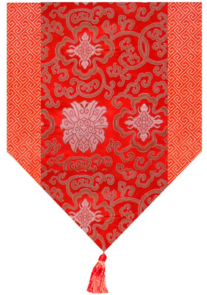 Chinese Silk Table Runner - Wealth Flowers, Dragon Table Runners