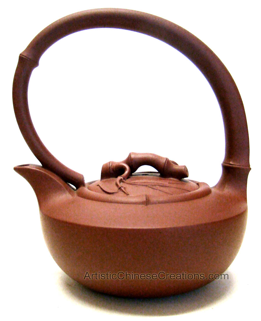 Chinese YiXing Zisha Teapot - Bamboo, Traditional Chinese Clay Teapots