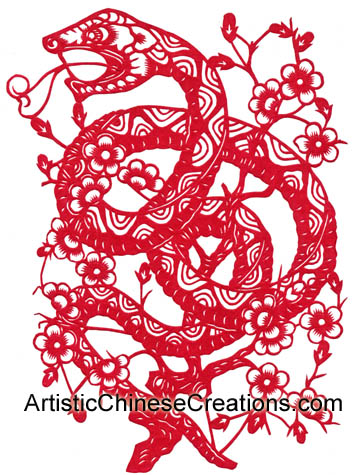 Chinese Zodiac Paper Cuts - Snake, Chinese Paper Cuts
