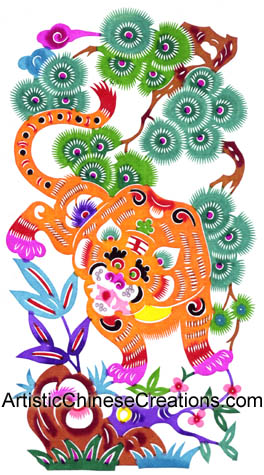 Chinese Zodiac Paper Cuts - Tiger, Chinese Zodiac Sign, Chinese Zodiac ...