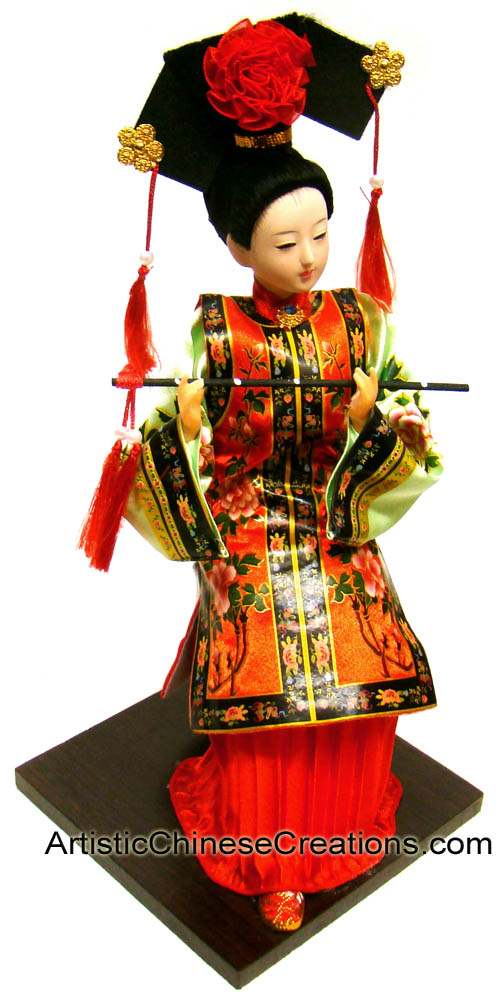 Collectible Chinese Doll - Qing Dynasty Princess Playing Flute, China ...