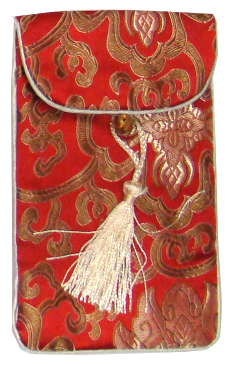 Embroidered Silk Purse - Wealth Flowers, Chinese Gifts For Women