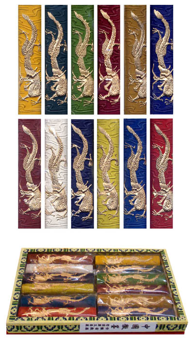 Premium Chinese Calligraphy / Painting Ink Stick Set - Dragon (Twelve ...