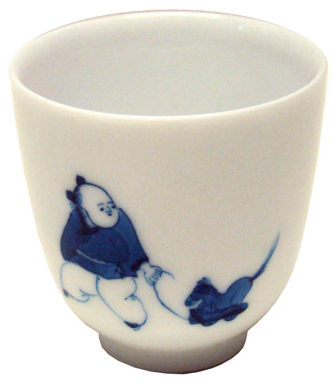 Small Chinese Porcelain Tea Cup - Children Playing, Chinese Porcelain ...