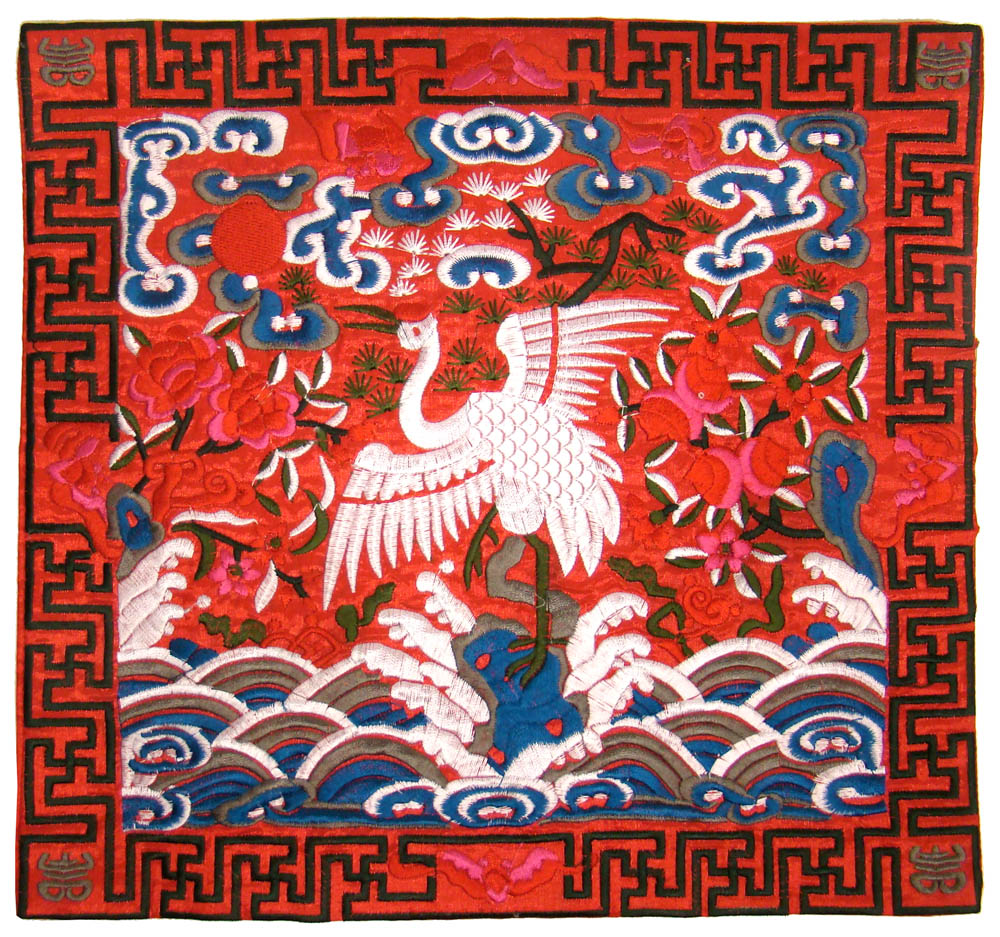 Traditional Chinese Embroidery - Crane & Pine Tree / Longevity