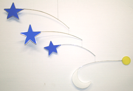 hanging modern mobiles by joel hotchkiss earth moon stars art mobile
