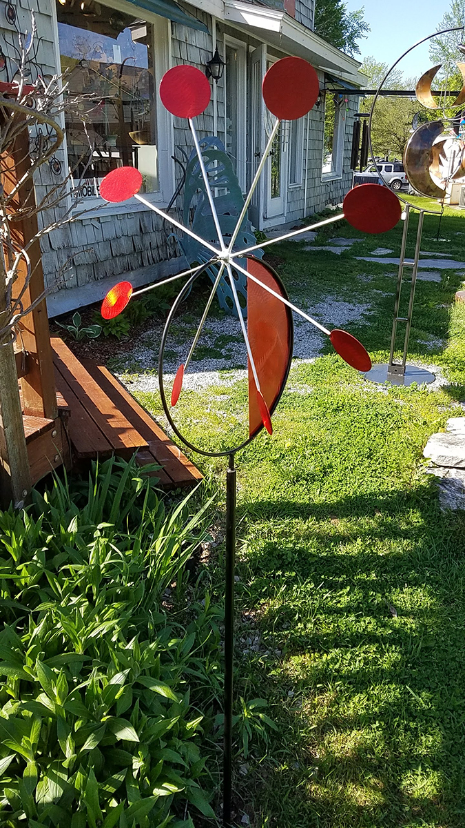 24" SINGLE CIRCLE GARDEN WHEEL With IN-GROUND STAND
