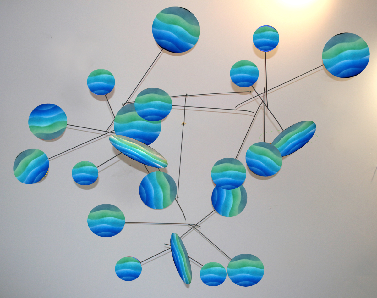 ocean, tri-alumena, hanging mobile, joel hotchkiss, modern