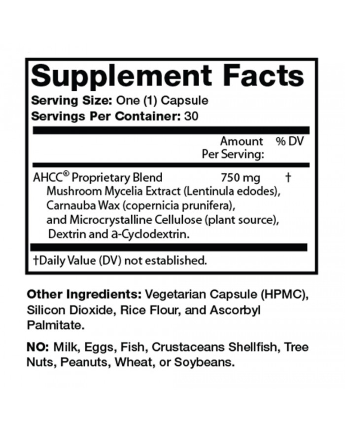 AHCC 750 MG 30 C by Olympia Labs | Austin Medical