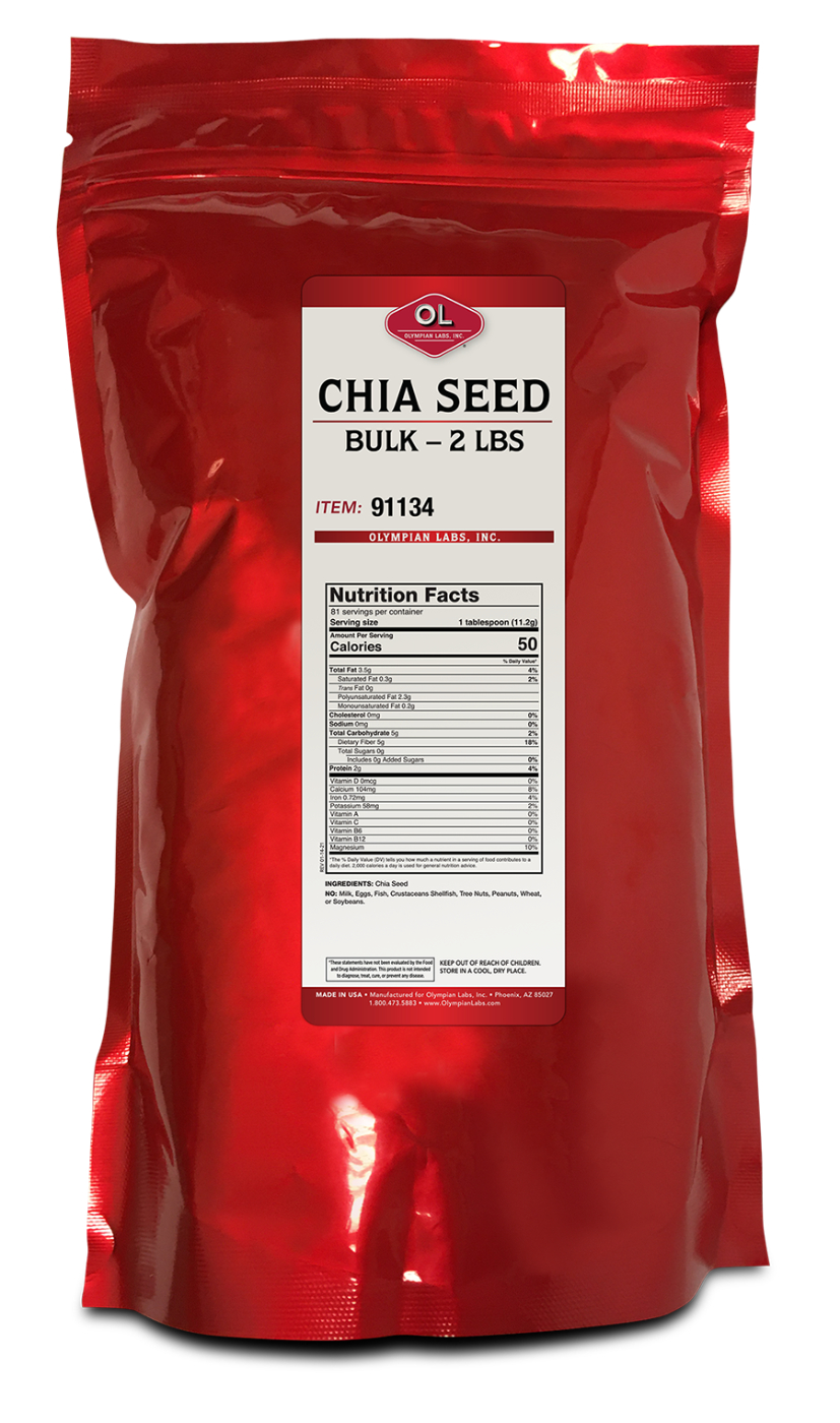 Chia Seeds 2 Lb Resealable Package by Olympia Labs | Austin Medical
