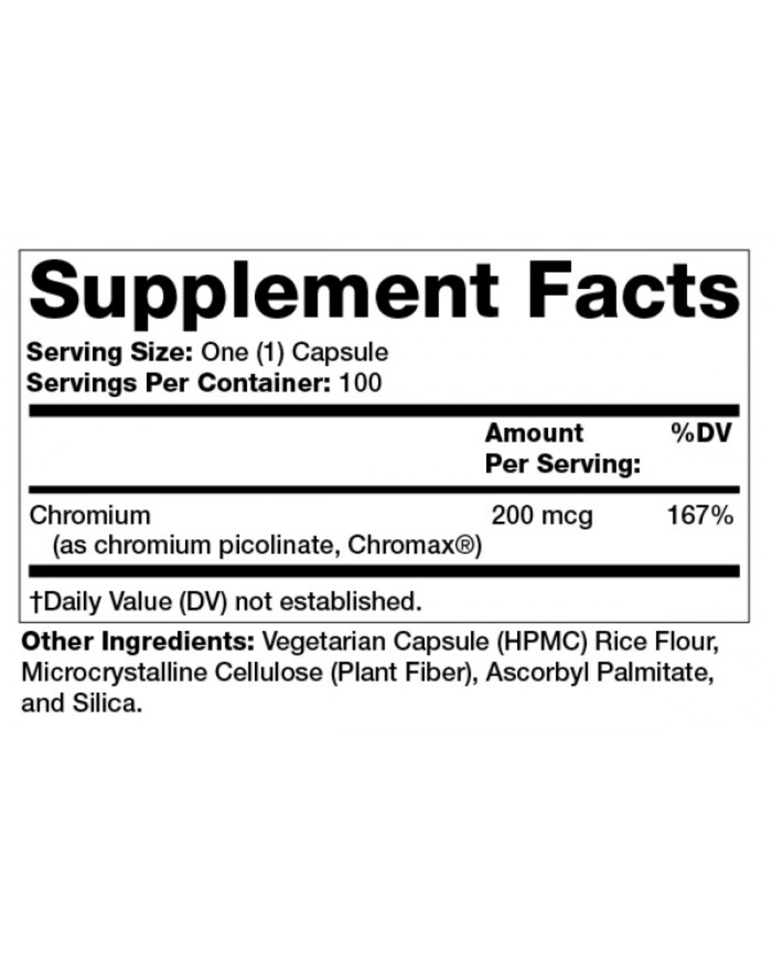 Chromium Picolinate Chromax 200 Mcg | Austin Medical