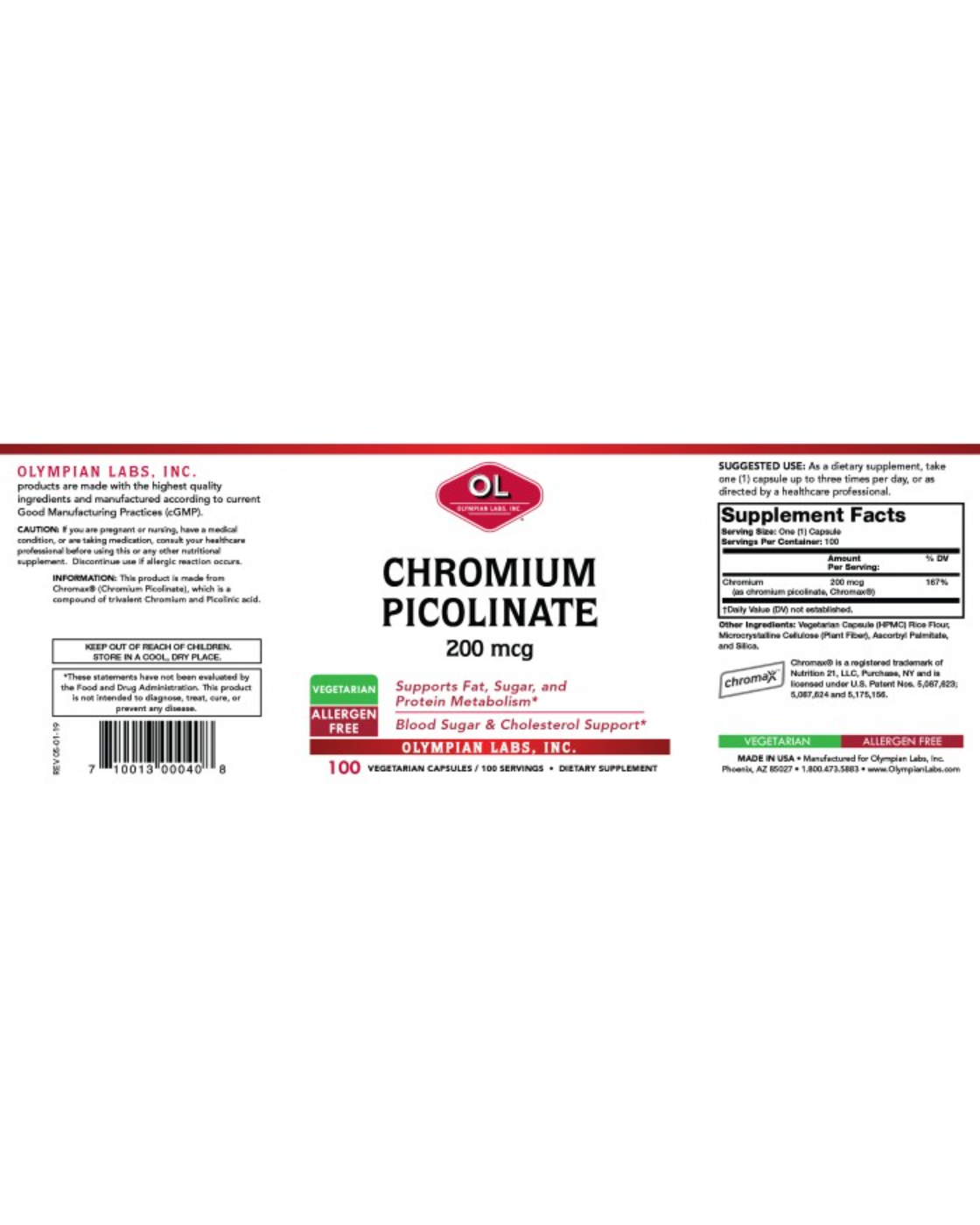 Chromium Picolinate Chromax 200 Mcg | Austin Medical