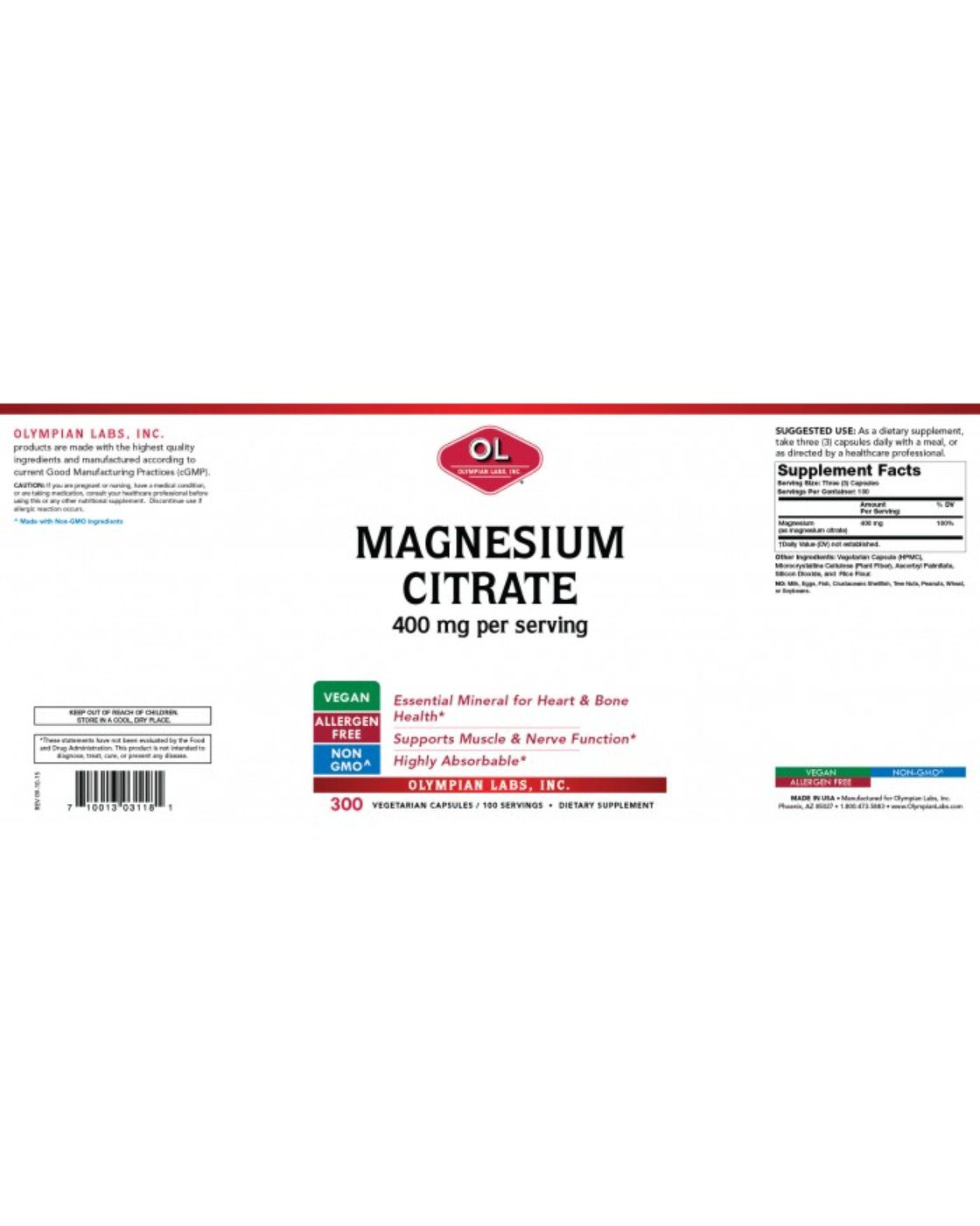 Magnesium Citrate 400 Mg | Austin Medical
