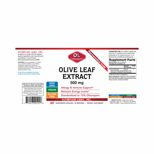 Olive Leaf Extract 500 Mg | Austin Medical