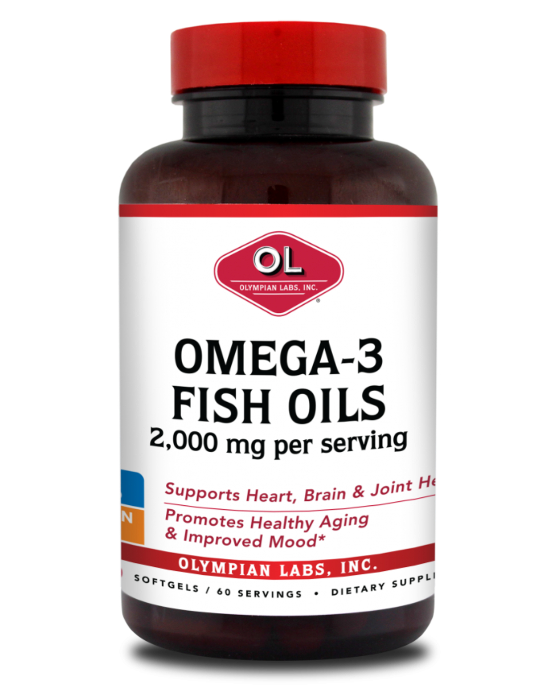 Omega 3 Fish Oils 2 G (60 Servings) by Olympia Labs | Austin Medical