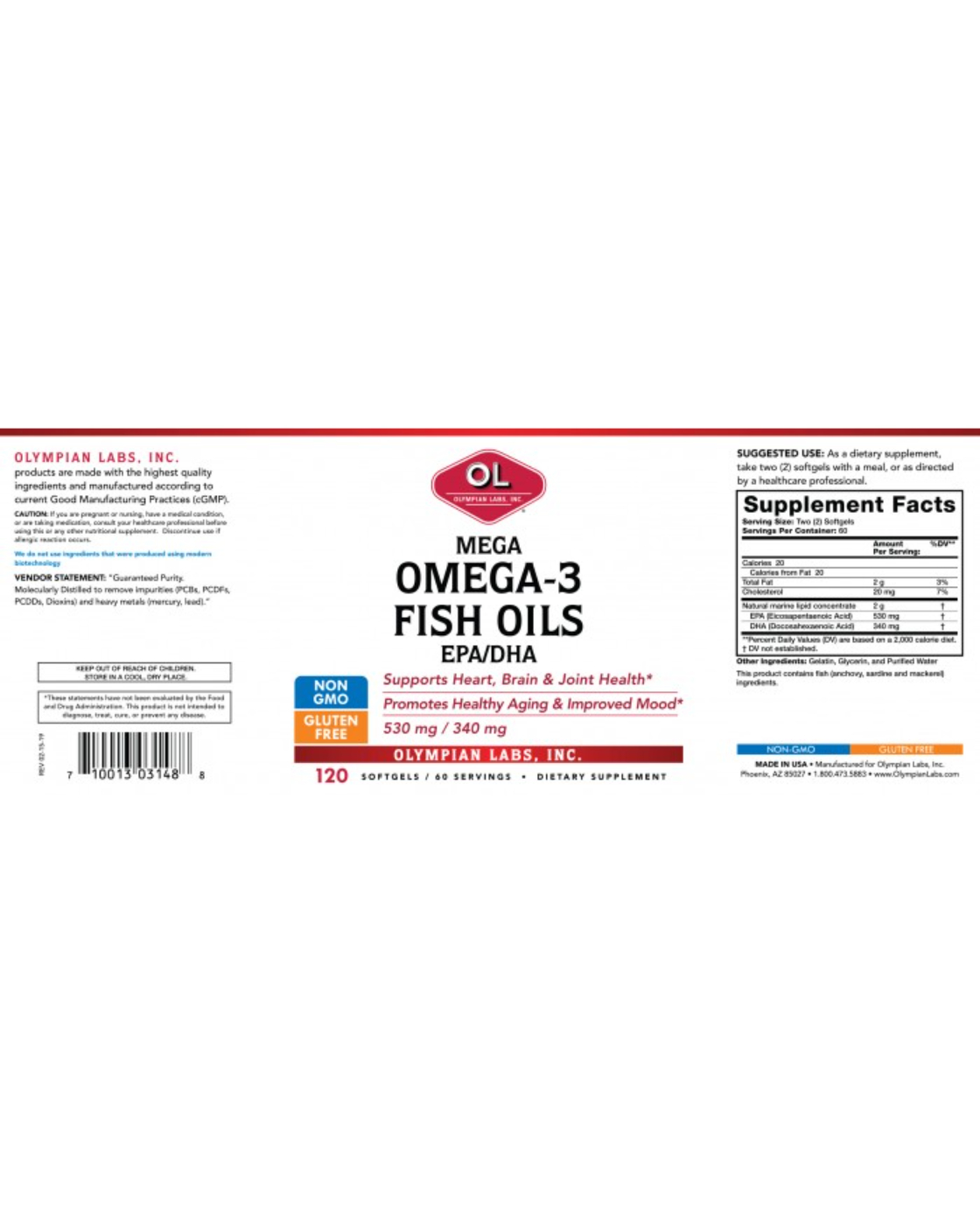 Omega 3 Fish Oils, Mega 2 G | Austin Medical