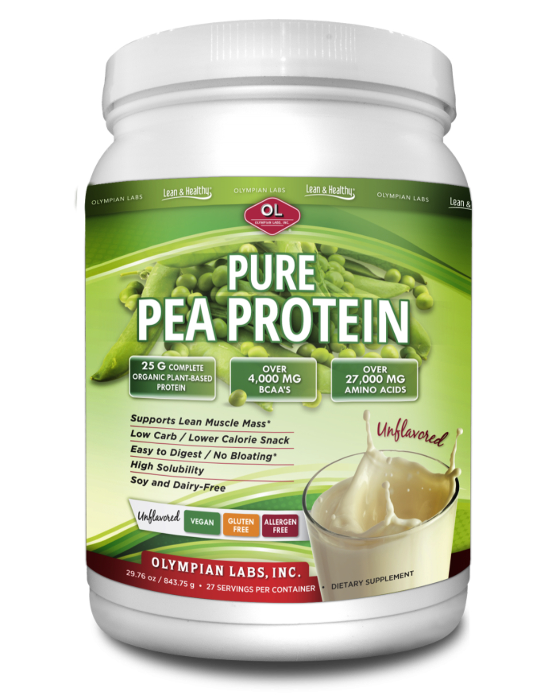 Pea Protein- Unflavored 29.76 oz by Olympia Labs | Austin Medical
