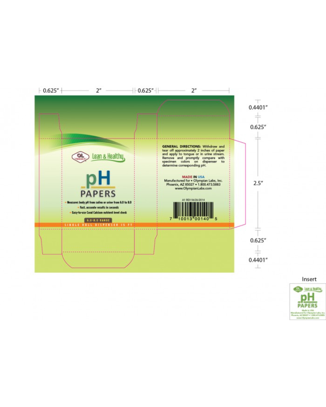 Ph Papers 2 In 15 feet by Olympia Labs | Austin Medical