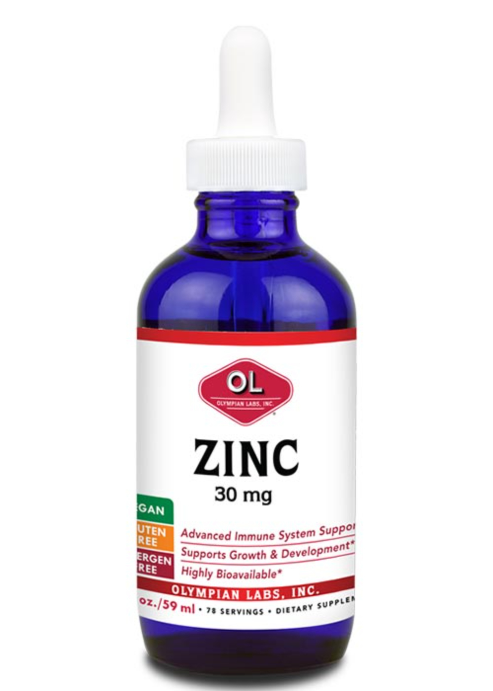 Zinc, Liquid 30 Mg 2 Fl Oz by Olympia Labs | Austin Medical