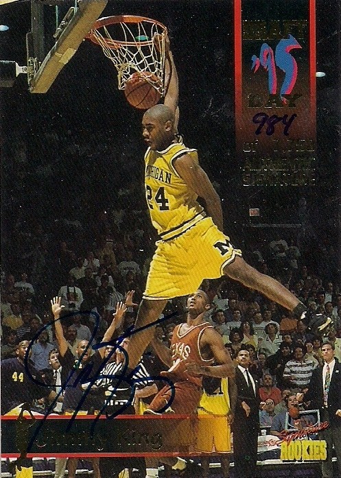 Jimmy King certified autograph Michigan Wolverines Fab Five 1995 ...