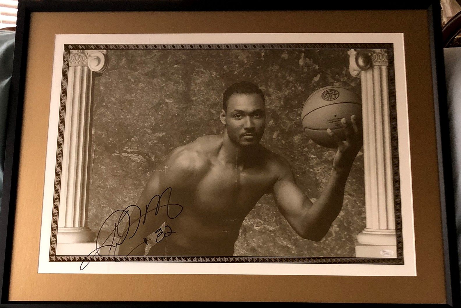 Karl Malone autographed 1992 USA Olympic Dream Team lithograph or ...