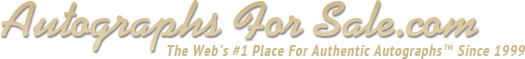 The Web's #1 Place for Authentic Autographs Since 1999 ...