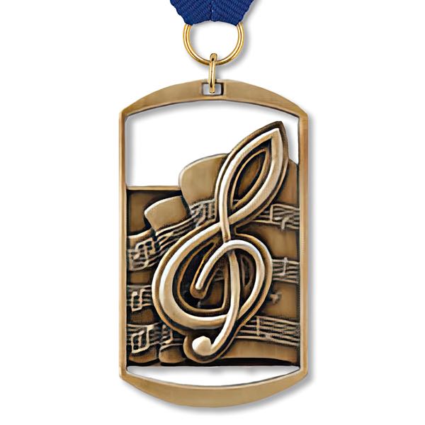 No. 10453 Music Dog Tag Medallion