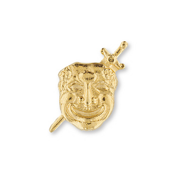 "No. 475 Drama Mask with Sword Pin - Lapel Pin | Award Emblem"