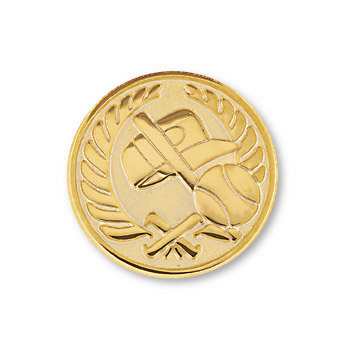 No. 725 Baseball with Bat & Cap Pin