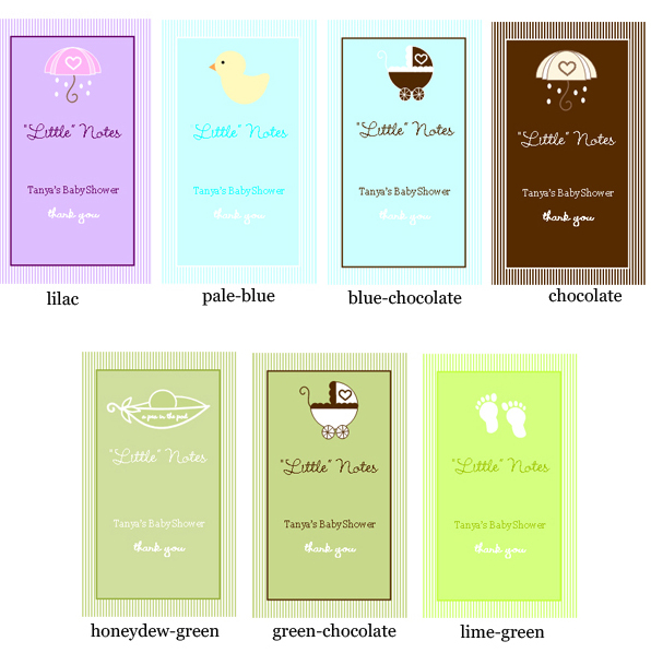 baby shower favor personalized notebook
