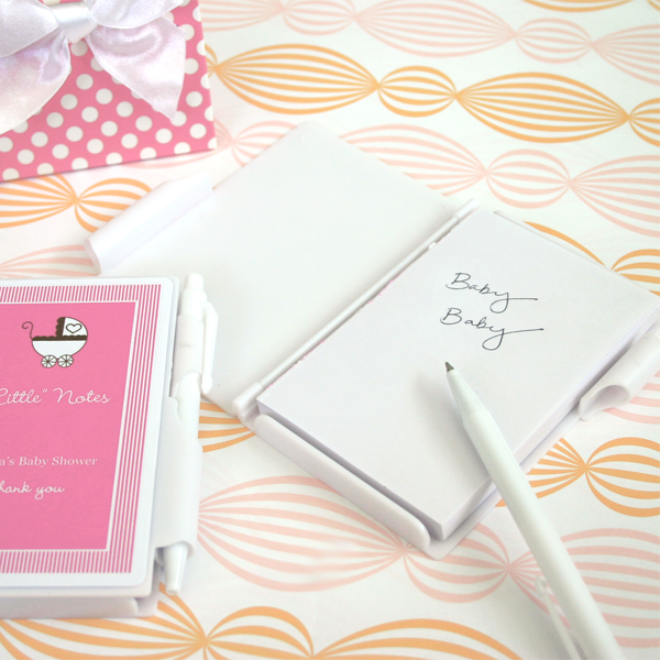 baby shower favor personalized notebook