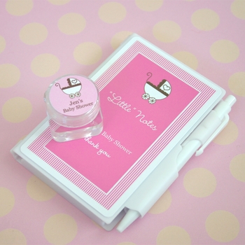 baby shower favor personalized notebook