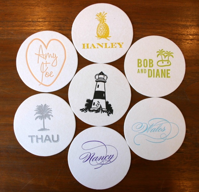 letterpress coasters