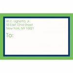 green blue mailing stickers