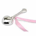 heart sterling silver baby rattle
