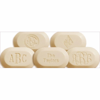monogrammed luxury soap boxed set (set of 6)
