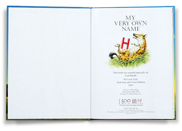 personalized child's book - my very own name featured at babybox.com