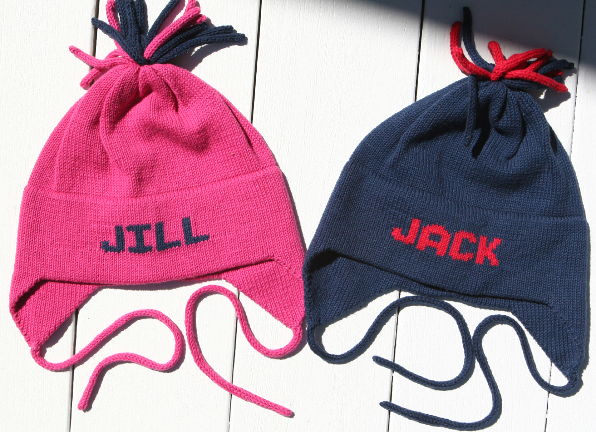 personalized cotton ear flap hat (solid)