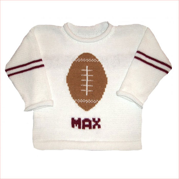 personalized football pullover sweater
